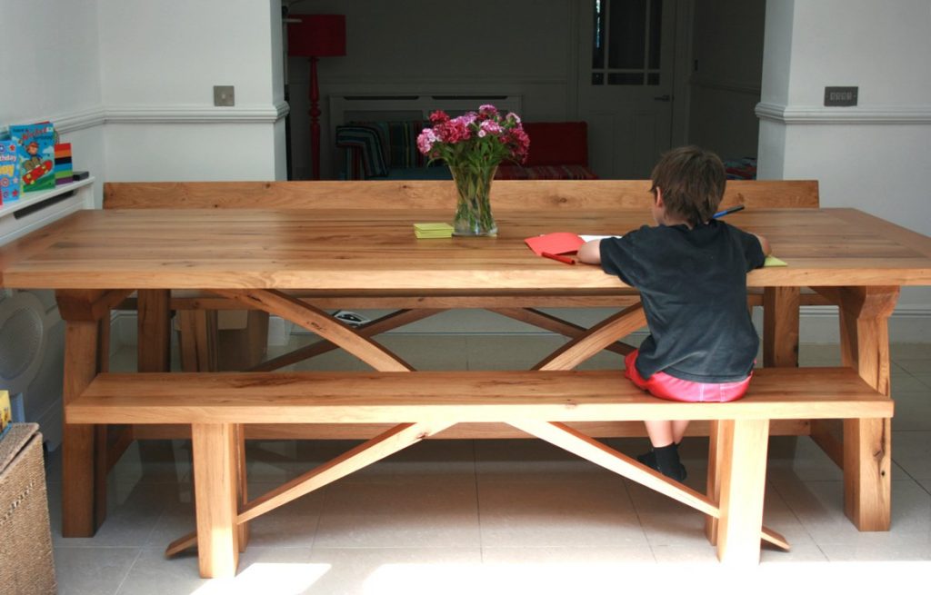 Bespoke Dining Chairs and Benches | Handmade Oak Benches with Backs