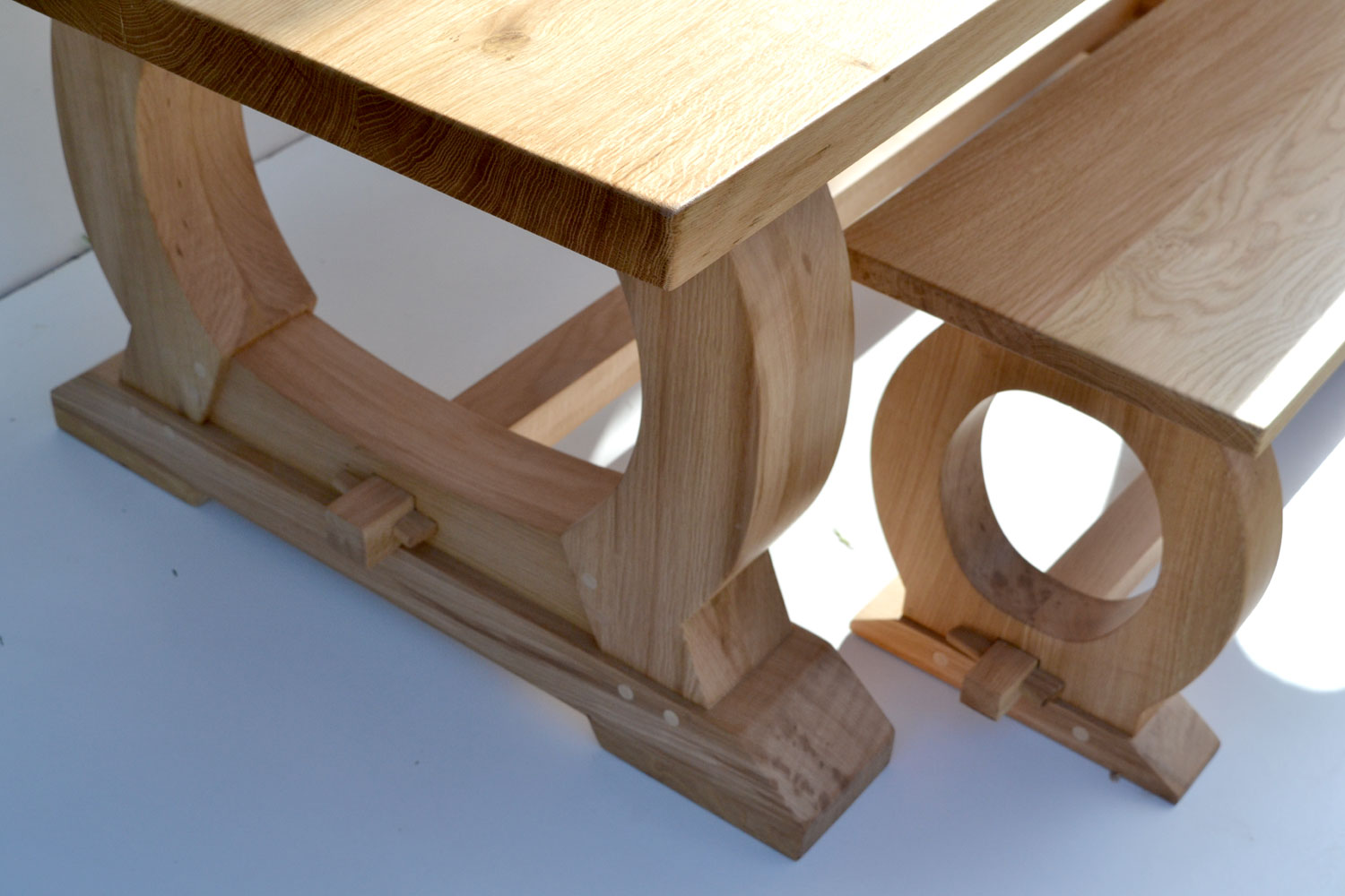 Dining Bench with Curved Base | Bench Seat | Makers Bespoke Furniture